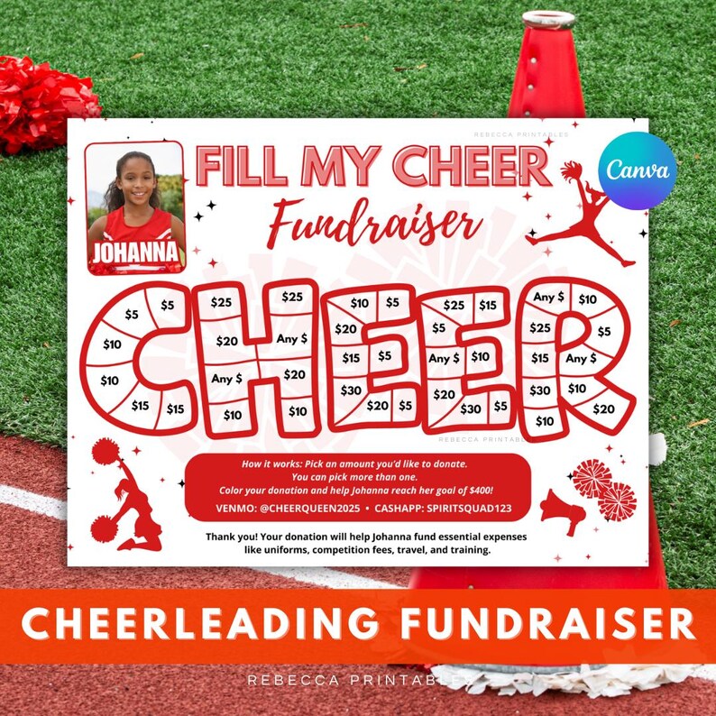 Editable Cheer Fundraiser Template Fill My Cheer Fundraiser Form for ...