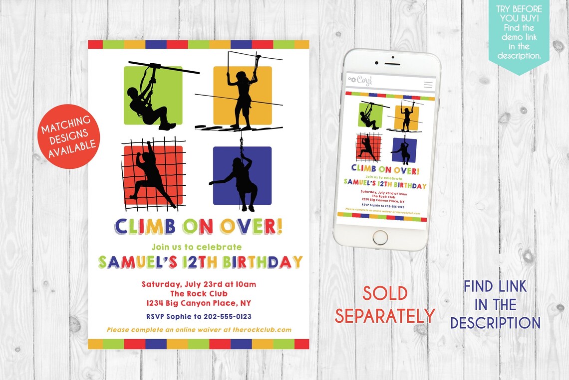 Zipline Cupcake Toppers Printable Girl Zipline Toppers Obstacle Course ...