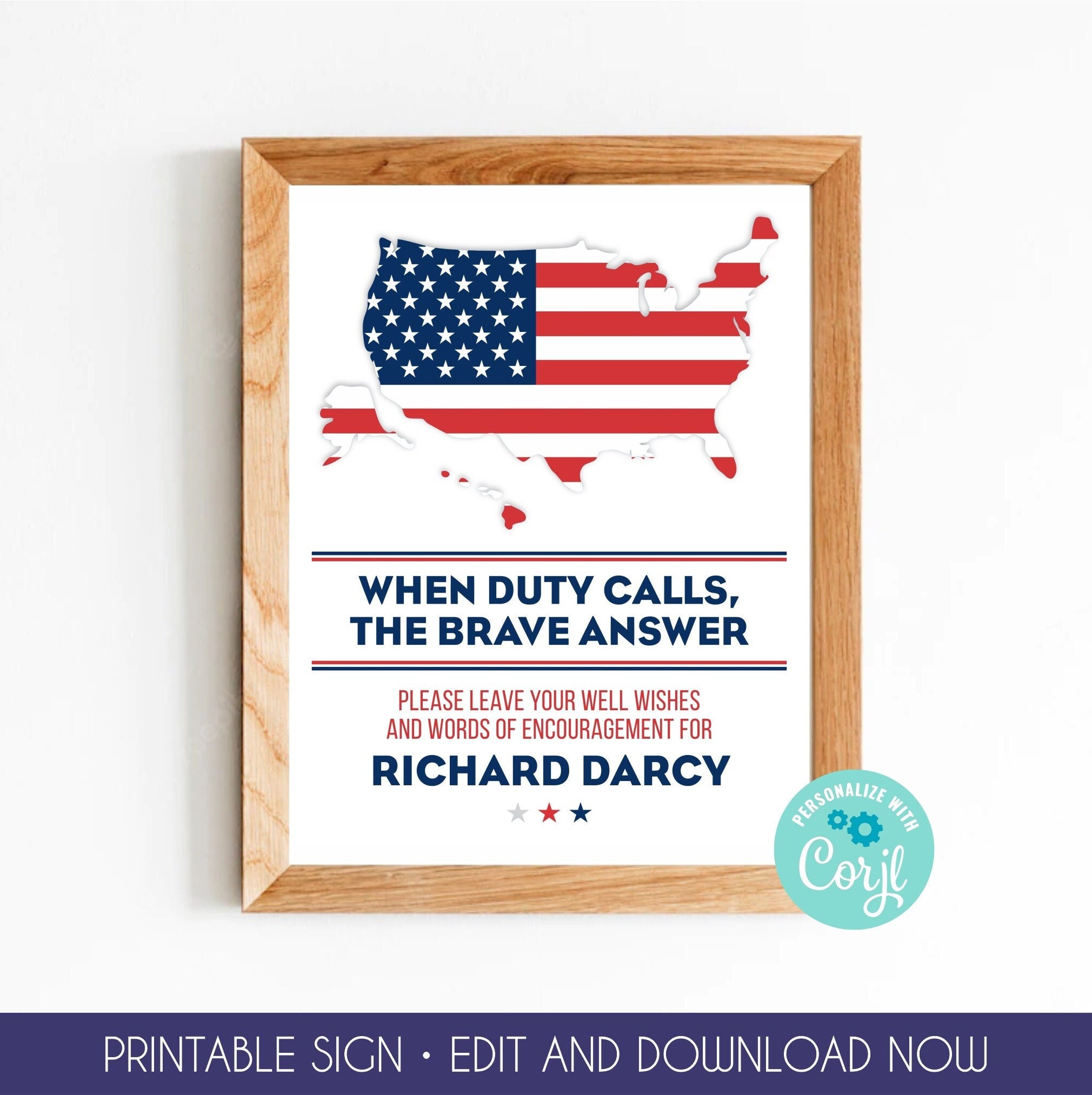 Military Party Sign Printable Deployment Party Sign Army Going Away ...