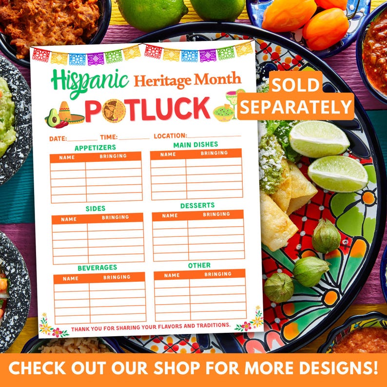 St Patricks Day Potluck Sign up Sheet St Pattys Dinner Planner ...
