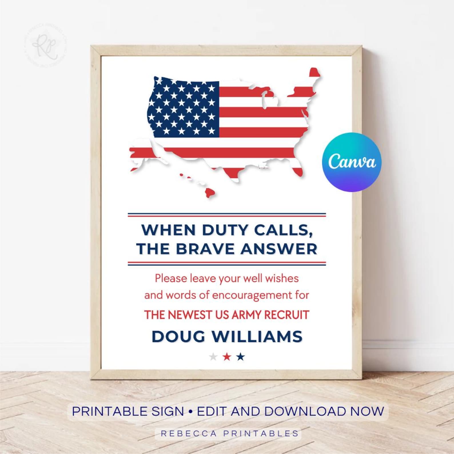 Military Party Sign Printable Deployment Party Sign Army Going Away ...