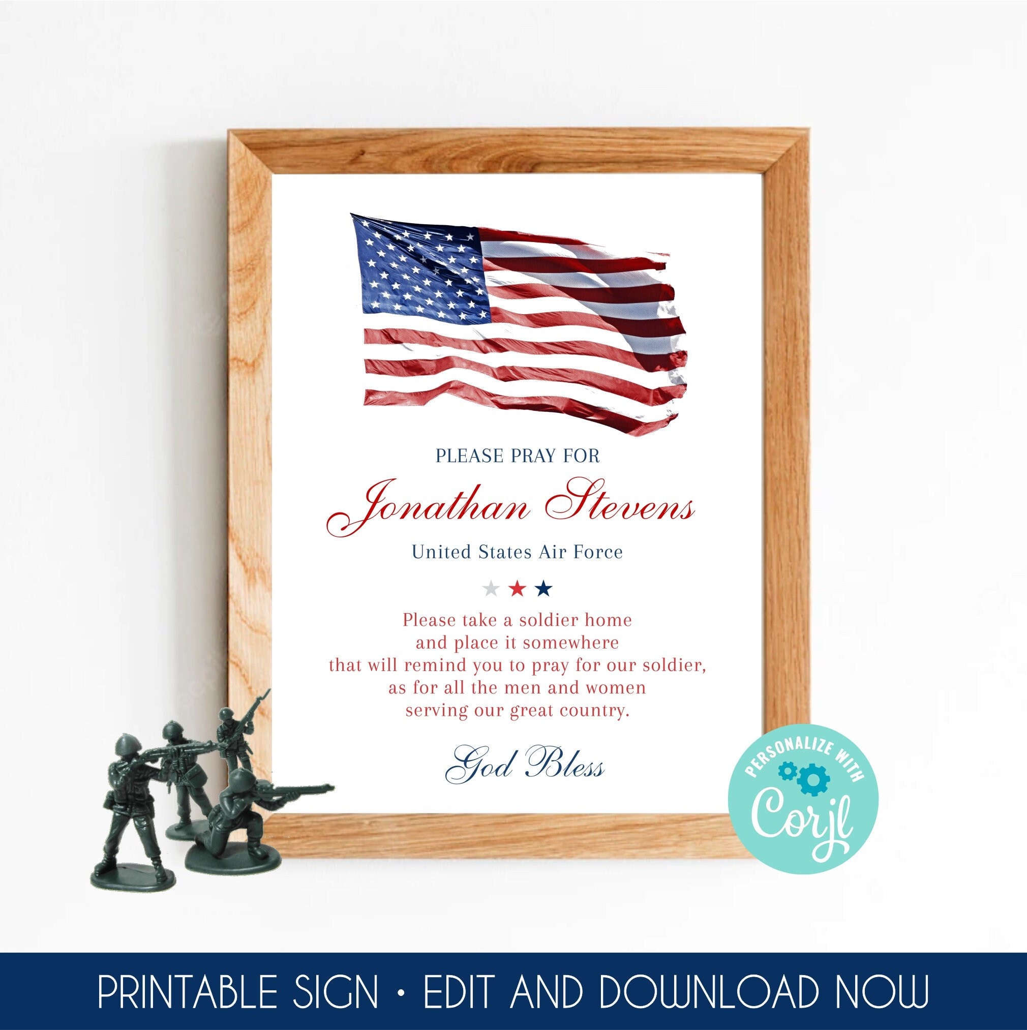 Take A Soldier Home Sign Please Pray for Our Soldier Sign Military Sign ...