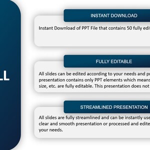 50+ Powerpoint Slides - Clean | Design | Editable | Business | Blue ...