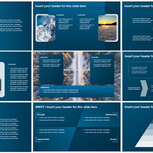 50+ Powerpoint Slides - Clean | Design | Editable | Business | Blue ...