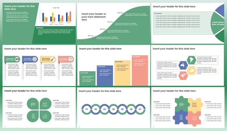 Minimal, Modern & Clean Powerpoint Template / 80+ Slides / Design ...