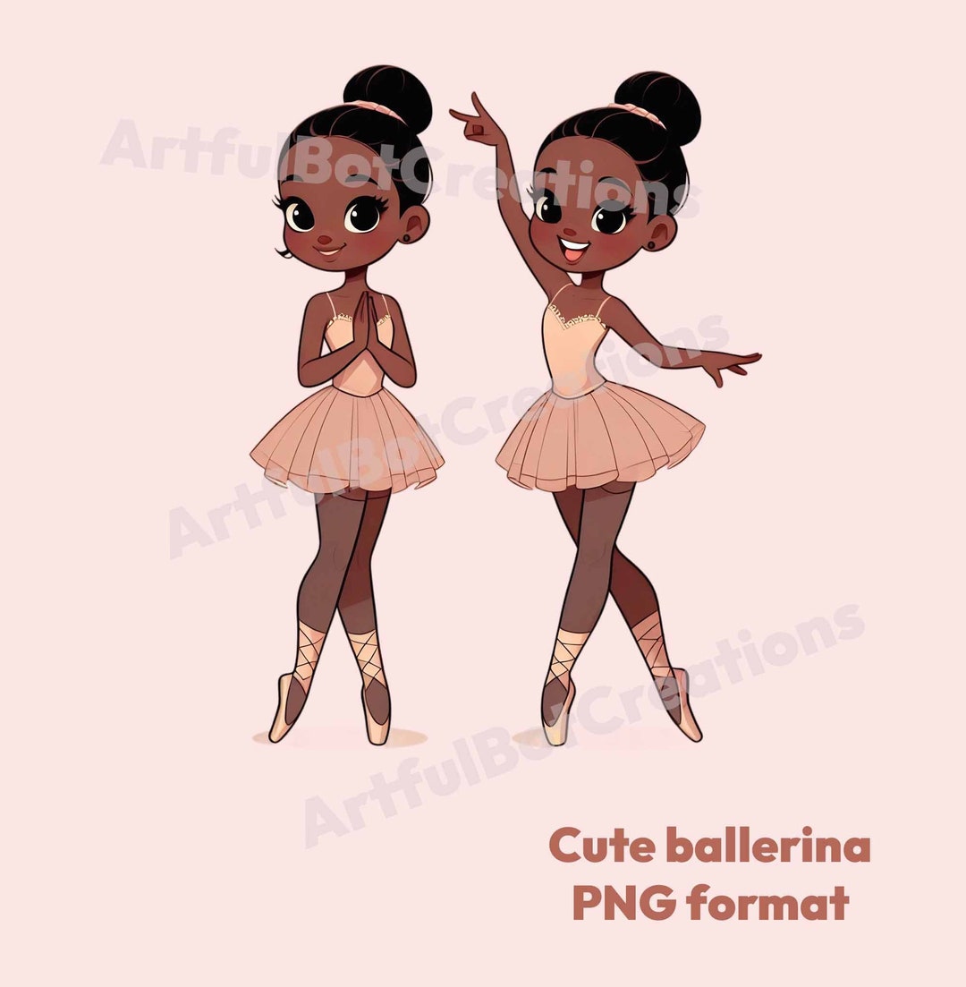 African American Ballerina Clipart. PNG Transparent Background 2 Ballet ...