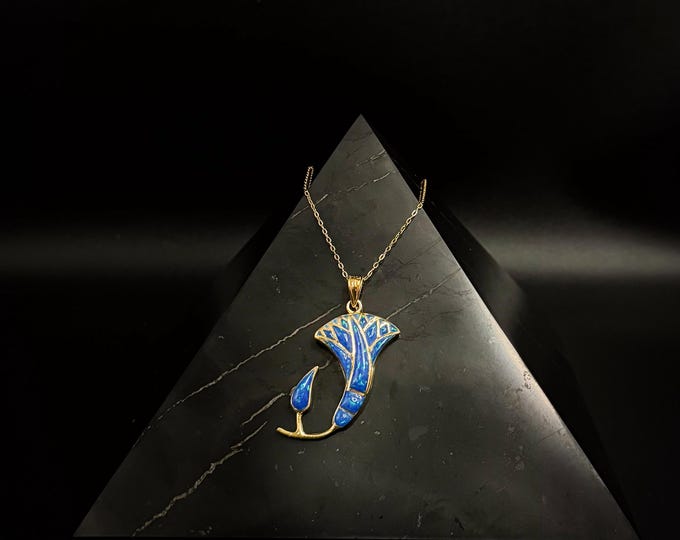 Blue Lotus Amulet - Etsy