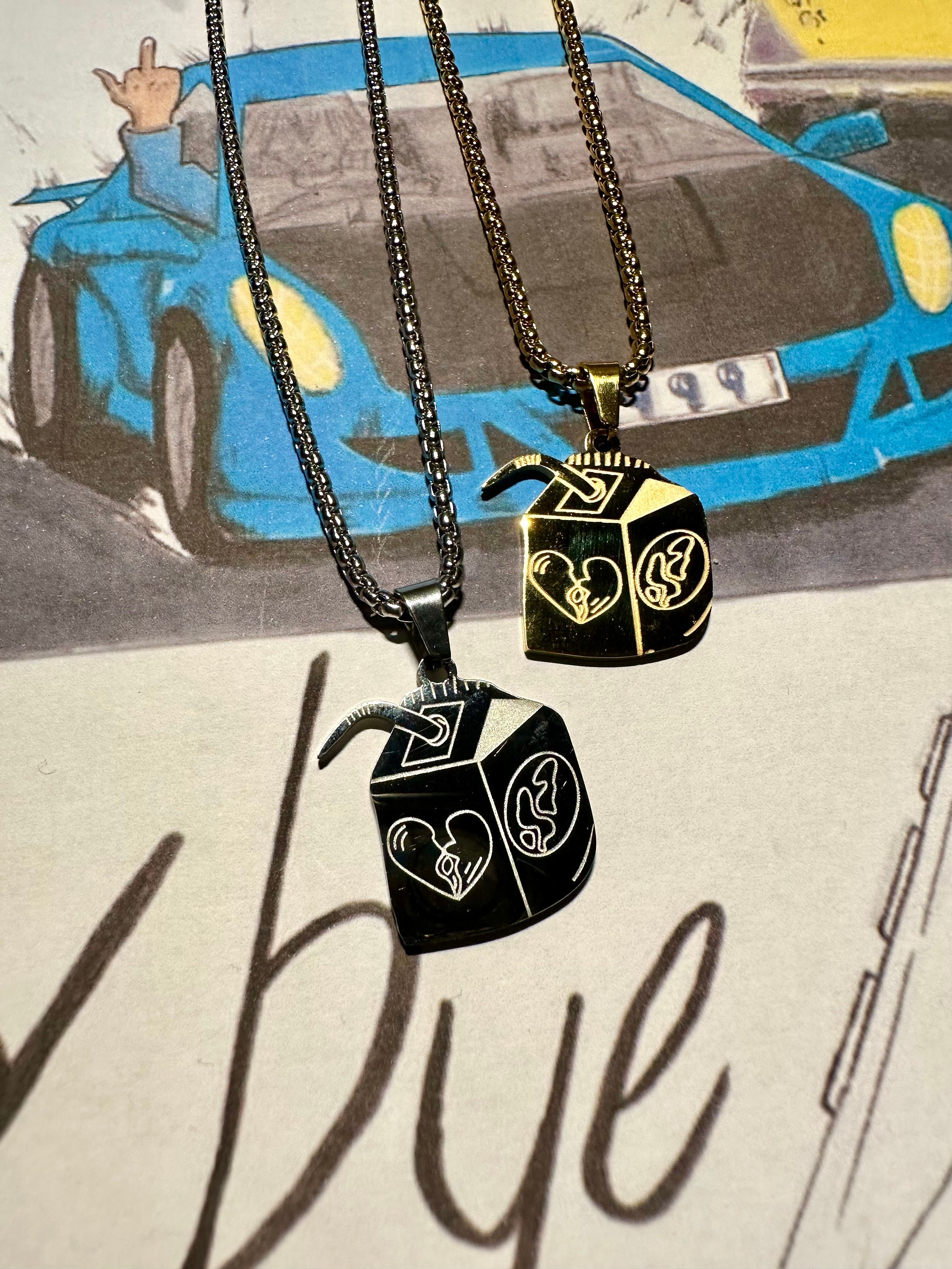 Juice WRLD Tribute Pendant Chain Silver & Gold - Etsy