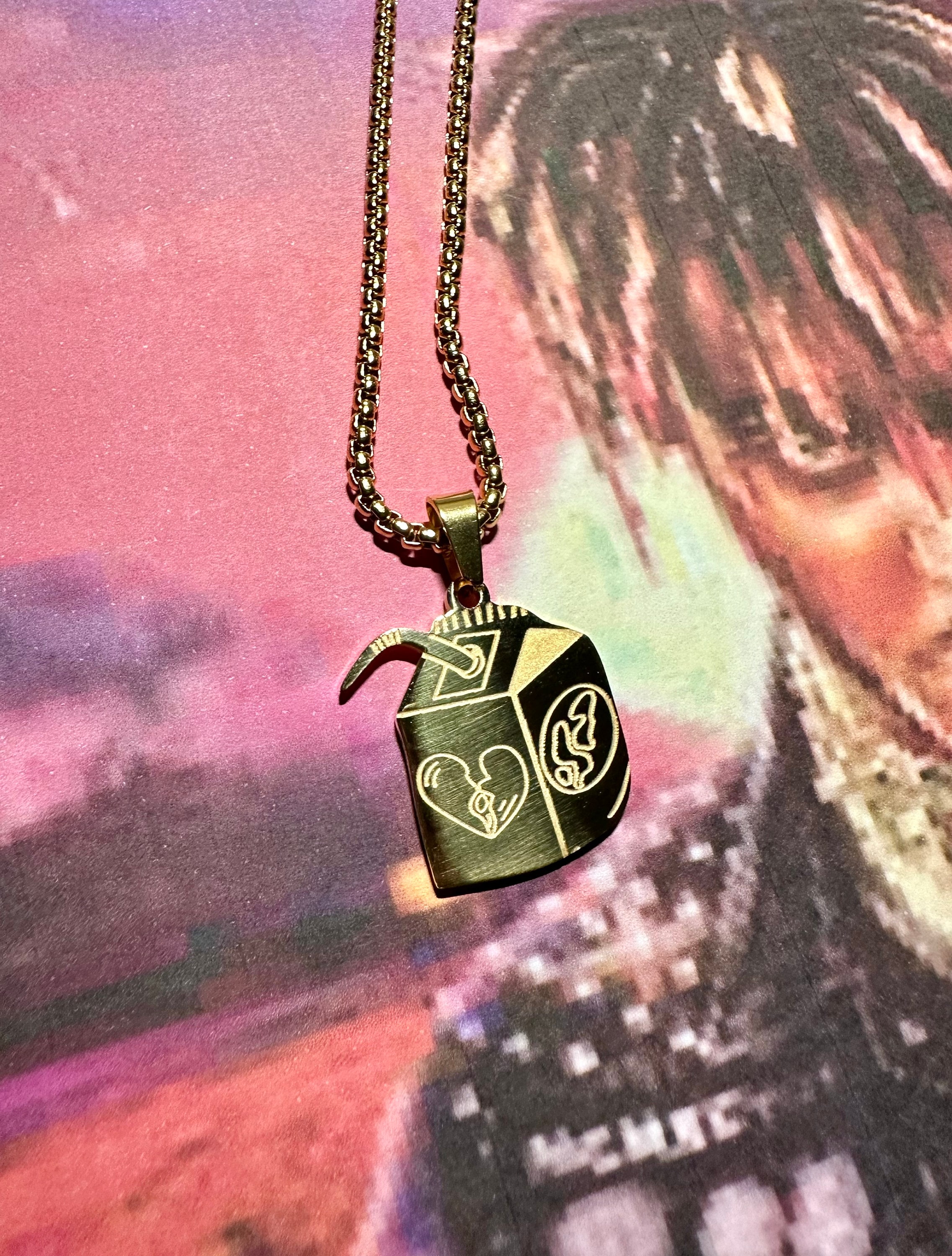Juice WRLD Tribute Pendant Chain Silver & Gold - Etsy