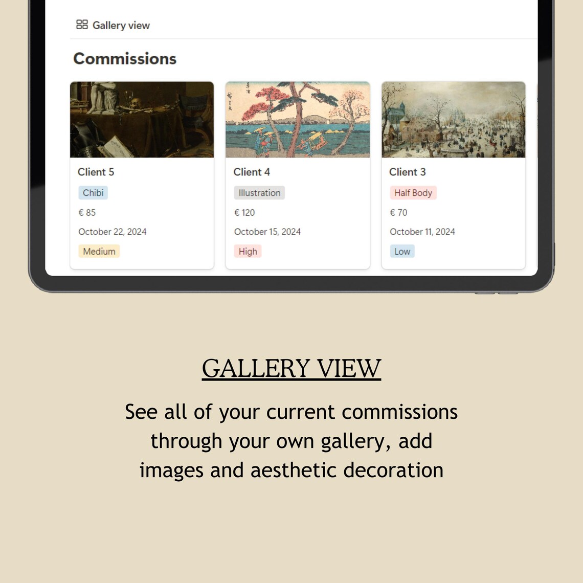 Art Commisions : Notion Template to Oraganise Your Art Commissions ...