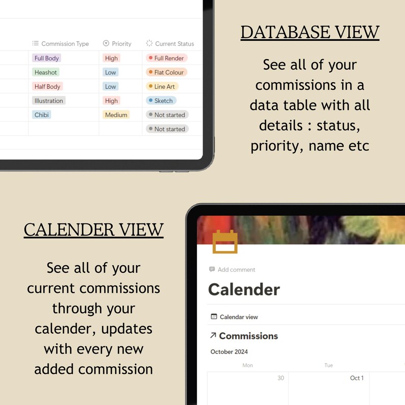 Art Commisions : Notion Template to Oraganise Your Art Commissions ...