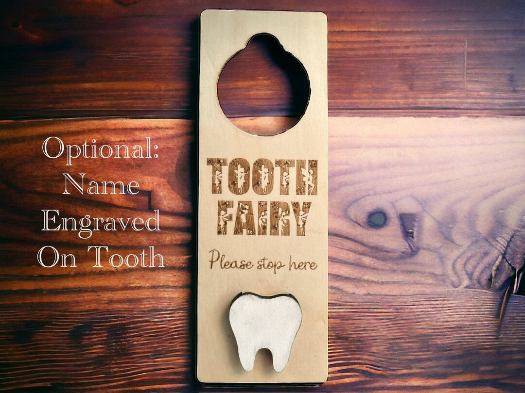 Tooth Fairy Personalized | Personalized Wood Door Hanger | Tooth Fairy ...