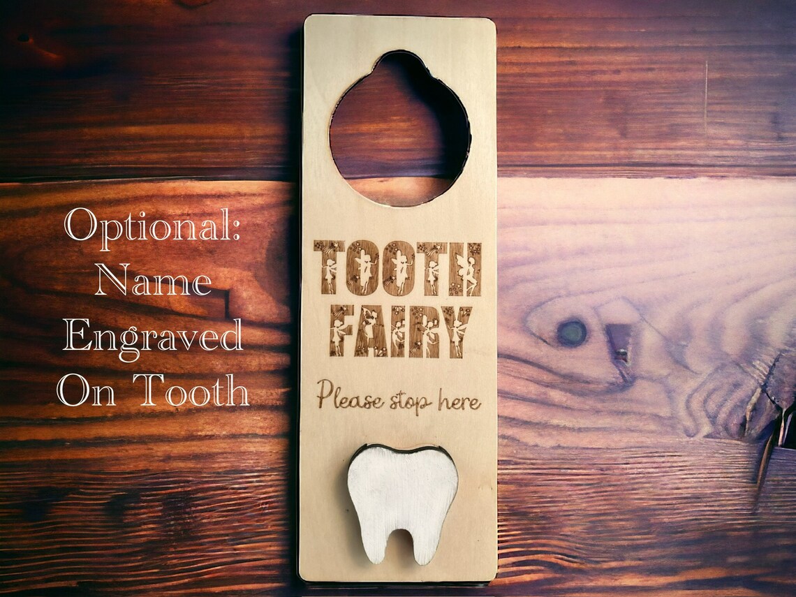 Tooth Fairy Personalized | Personalized Wood Door Hanger | Tooth Fairy ...
