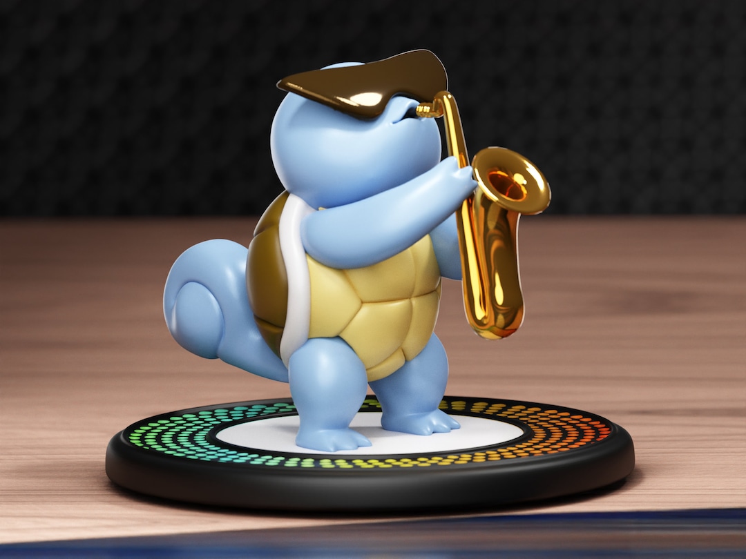 Squirtle Playing Saxophone - Etsy