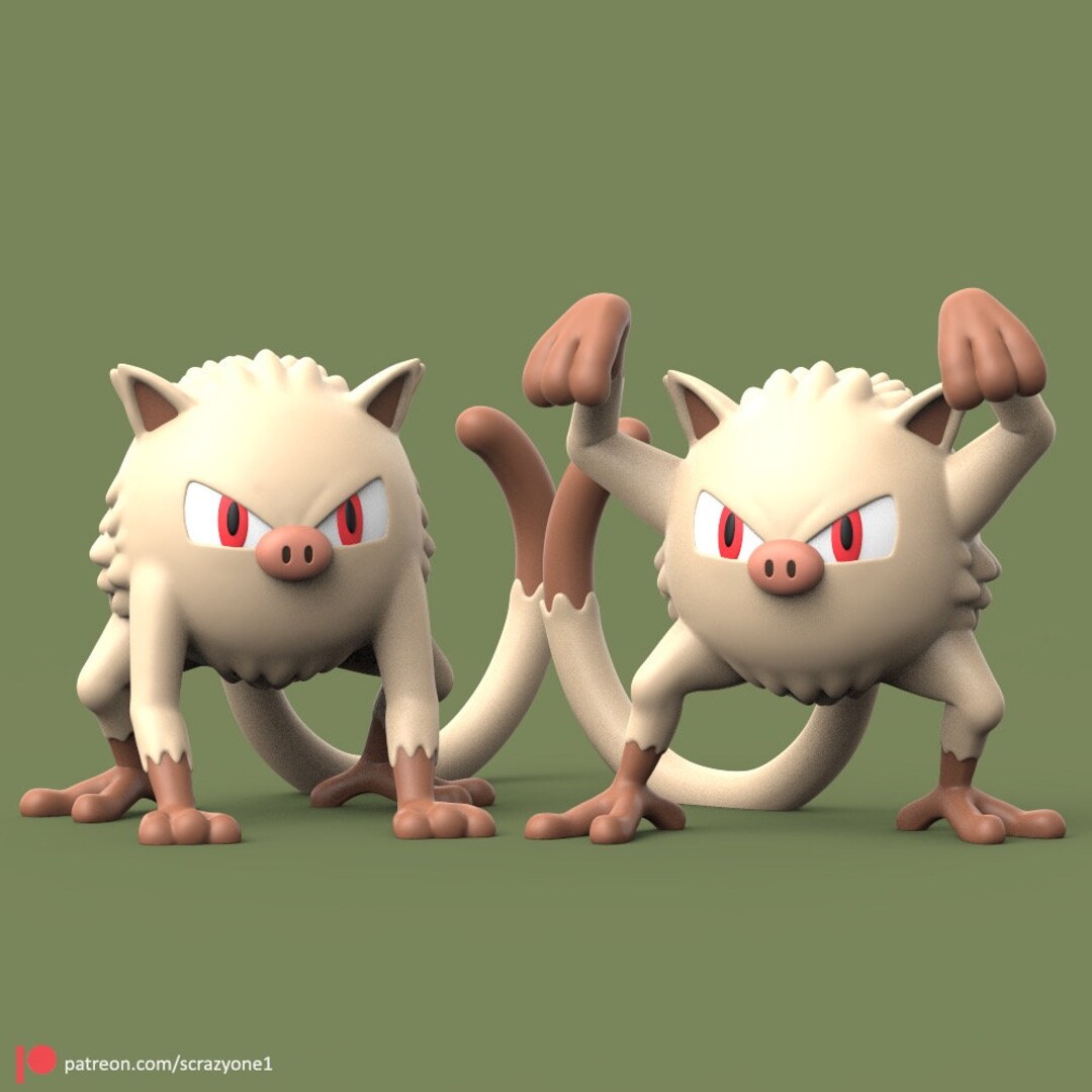 Pocketmon Desk Pal Mankey 3D Printed - Etsy