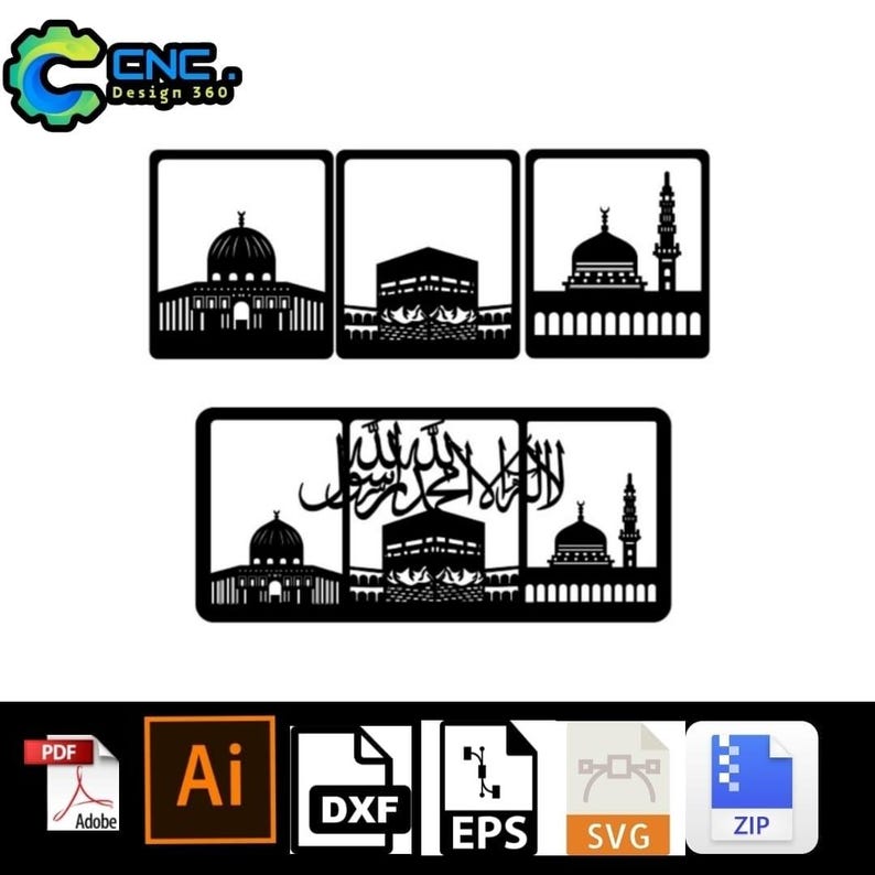 KABA MADINA Design Vector Cnc Design File Svg Dxf Ai Eps File - Etsy