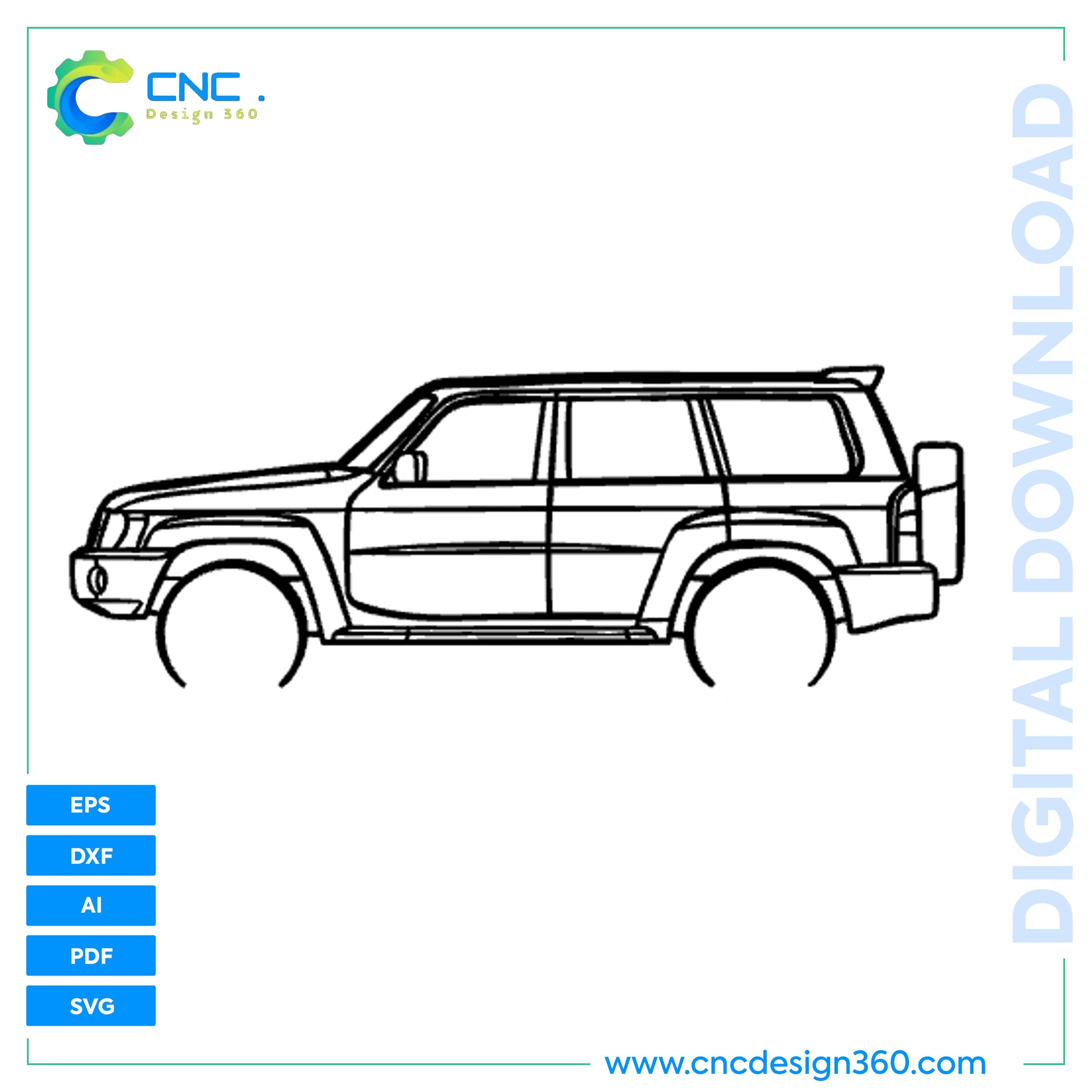 Jeep Skeleton Look Vector | CNC Laser Cut File Svg Ai Eps Dxf | Jeep ...