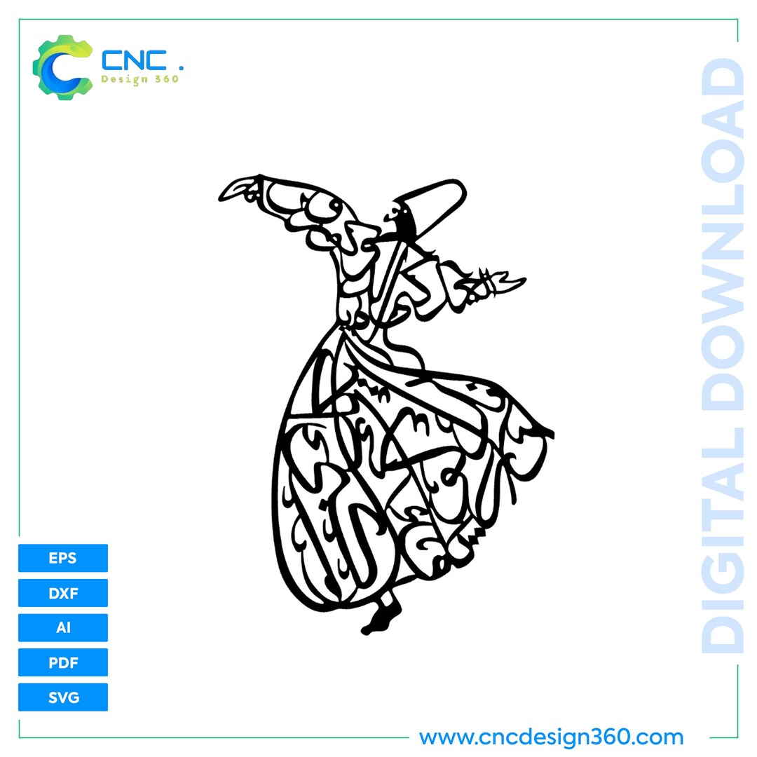 SUFI DESIGN Cnc Vector Cut File Metal Wood Cutting Dxf Svg Ai Eps - Etsy