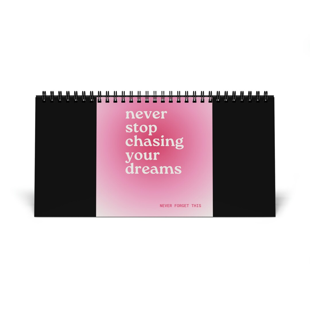 NEVER STOP Desktop Calendar 2024 Grid - Etsy