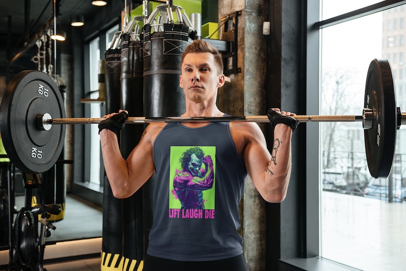 Lift Laugh Die Joker Tank Top, Bodybuilder Shirt, Weightlifitng Shirt ...
