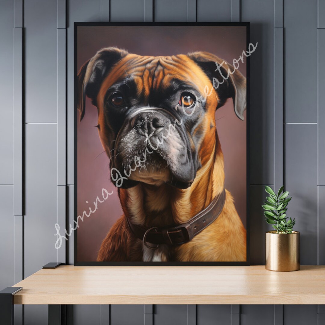 DIGITAL Print Boxer Pastel Picture Photo Wallart Wall Art Dog - Etsy