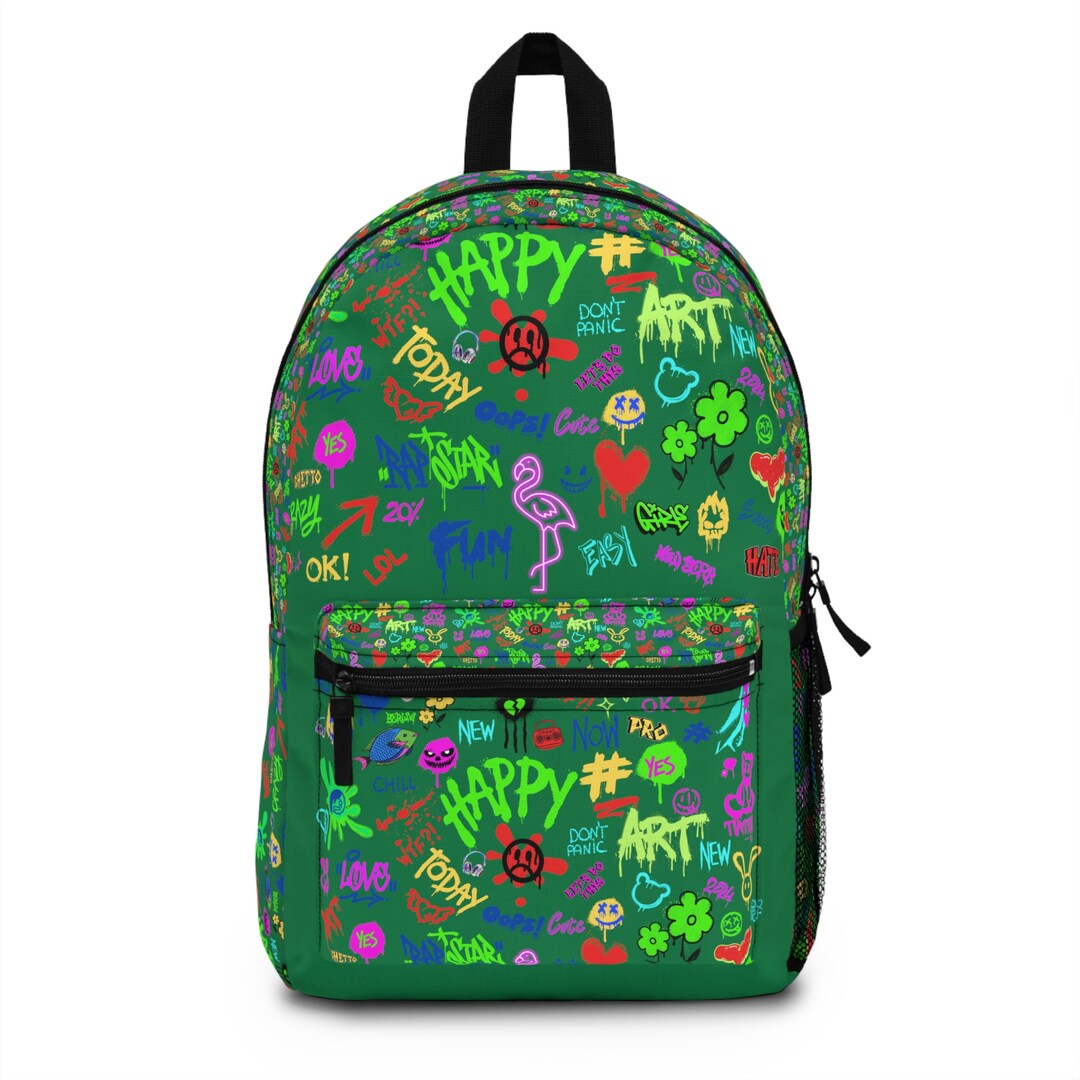 Skateboard Graffiti Style Backpack, Skater Style Bags, Skateboarding ...
