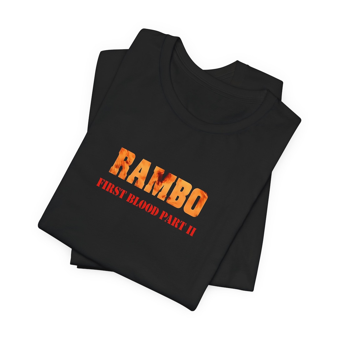 Rambo T-shirt, Rambo 2 T-shirt, Rambo First Blood Part 2 T-shirt, 80s ...
