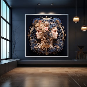 Fantasy Astro Signs - Gemini | AI Generated | AI Art | Digital Download ...
