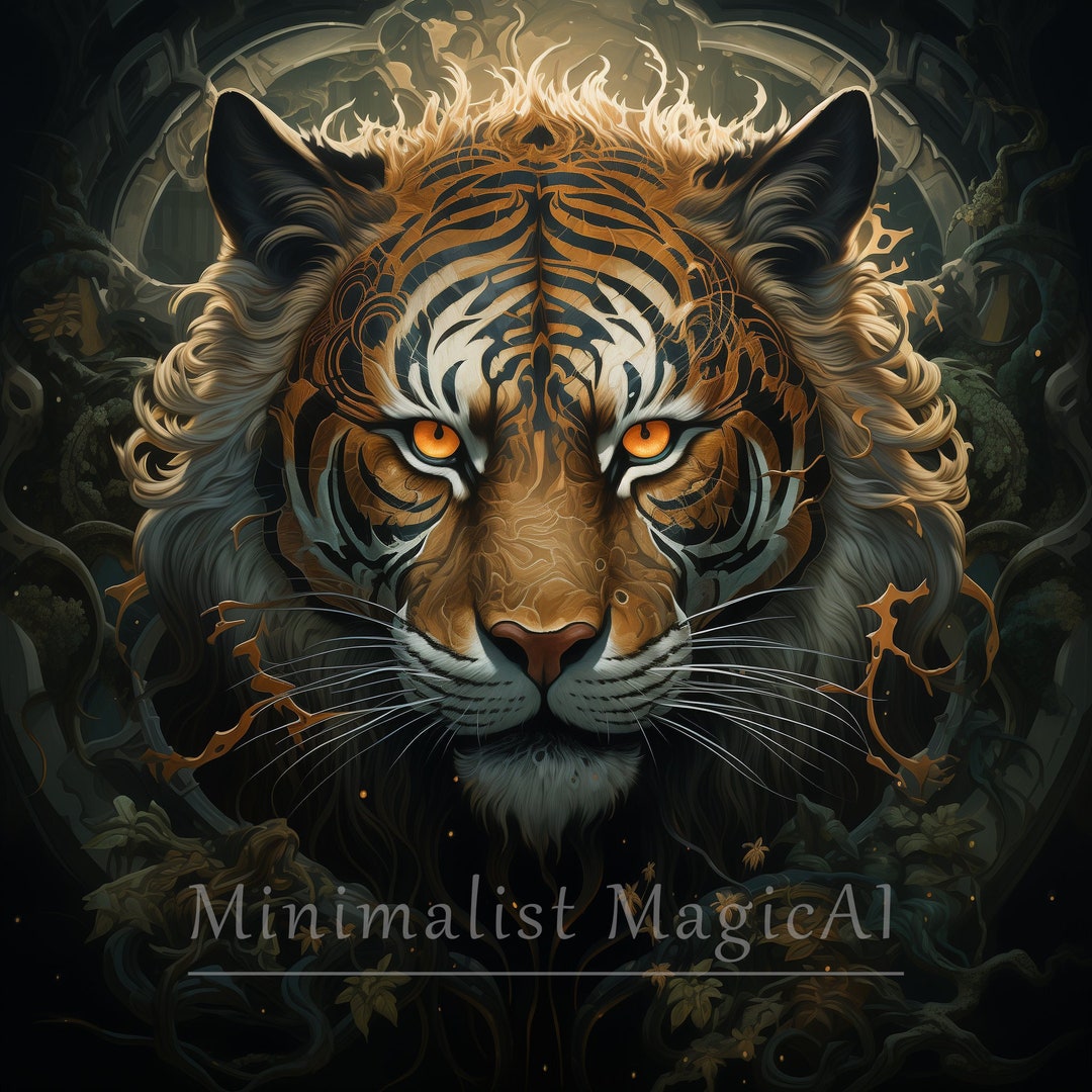 Fantasy Tiger | AI Generated | AI Art | Digital Download | Wall Art ...