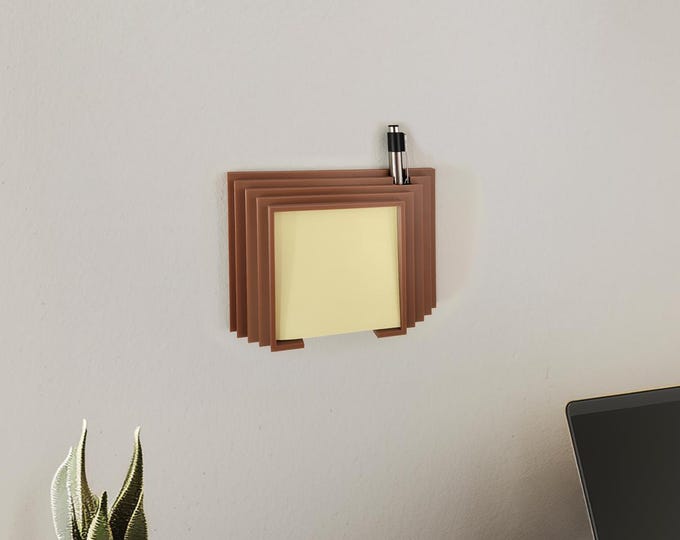 Mid-century Modern Post-it Note Holder | Wall or Desk Organizer - Etsy