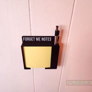 Post-it Note Holder: "forget Me Notes" With Pen Slot - Etsy