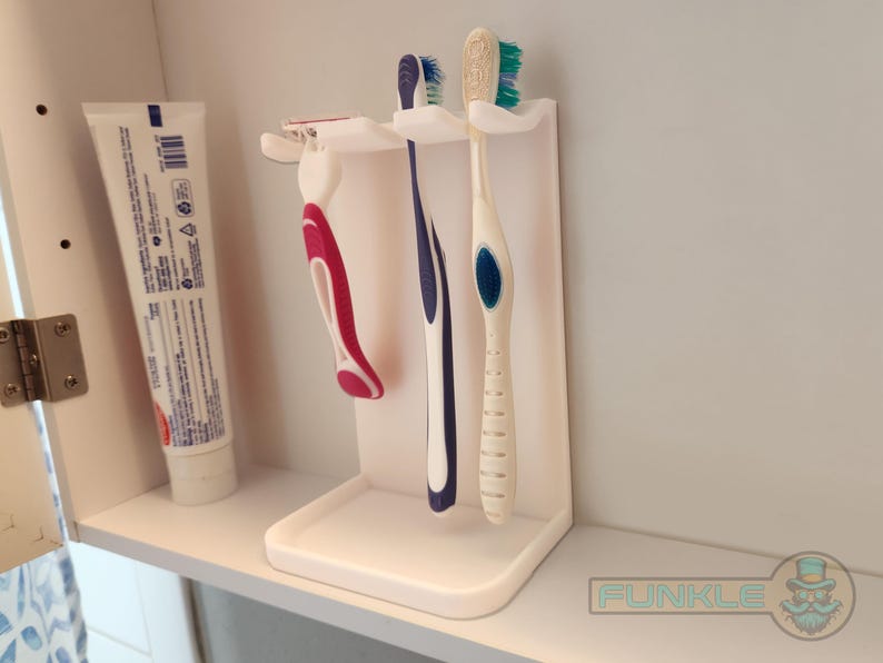 Toothbrush and Razor Holder 3d Printed Keep Things Tidy in the Bathroom ...