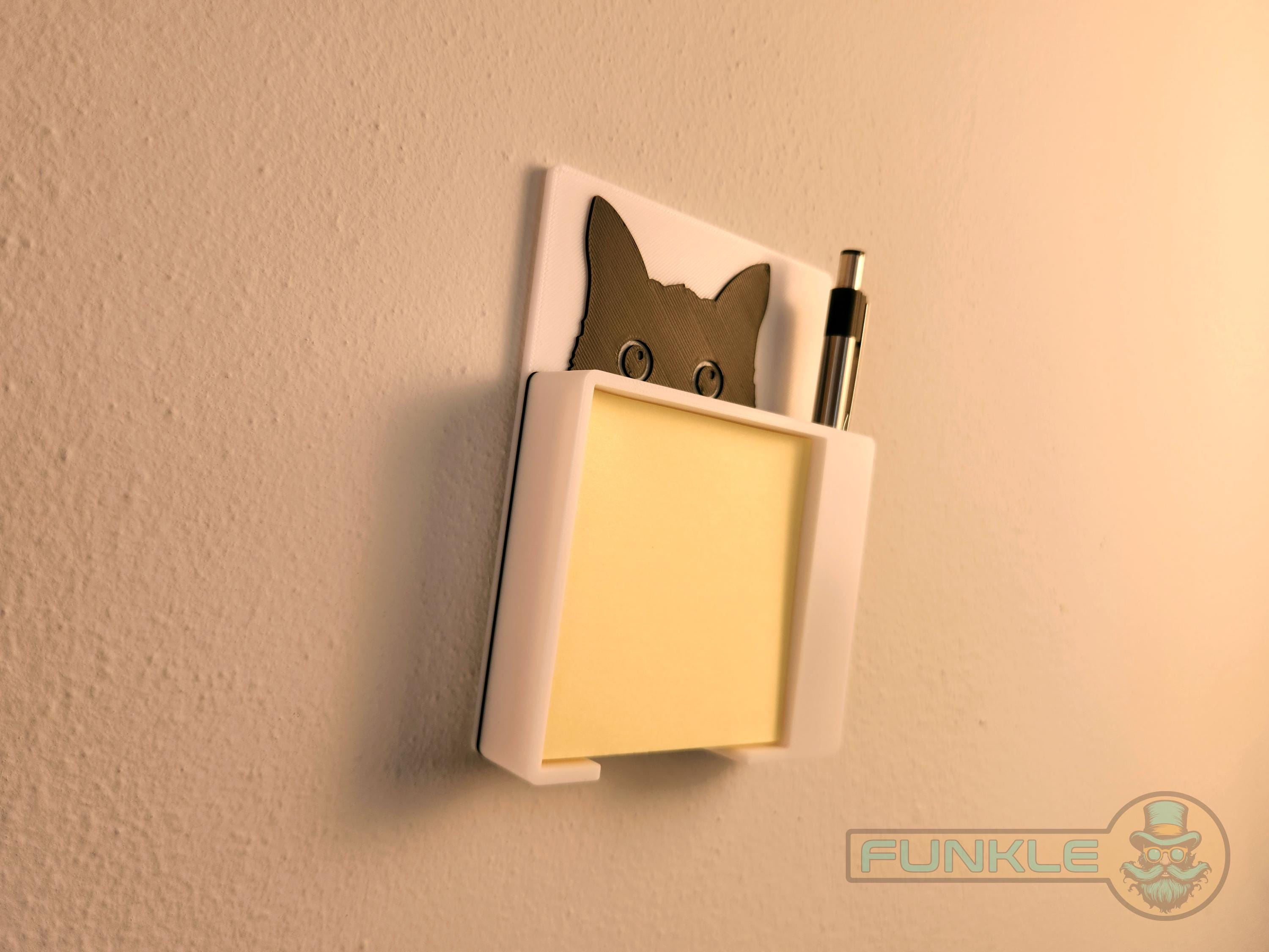 Black Cat Post-it Note Holder Wall-mounted Cat Decor & Organizer ...