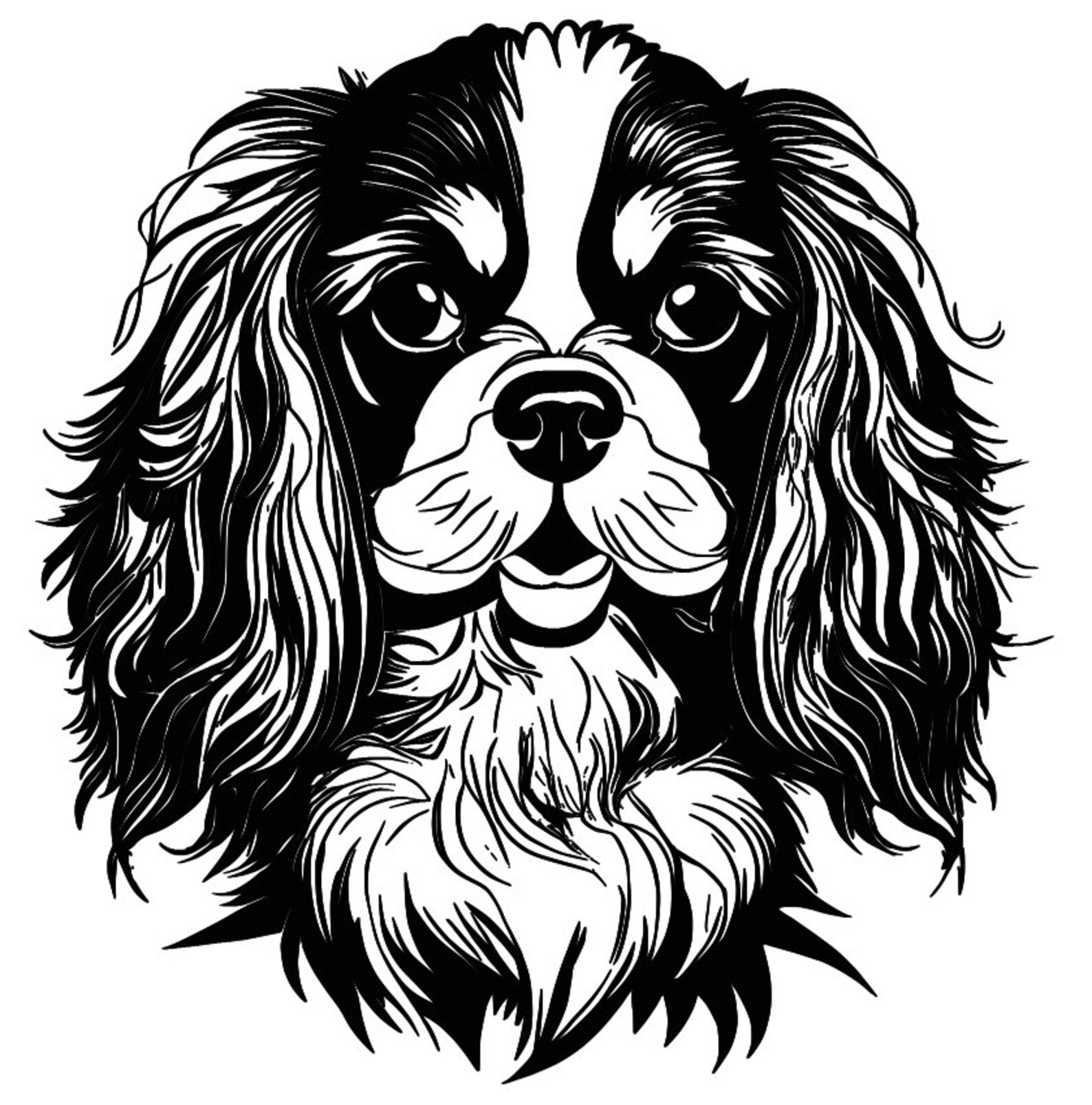 Cavalier King Charles Spaniel SVG - Great for Laser Etching / Cutting ...