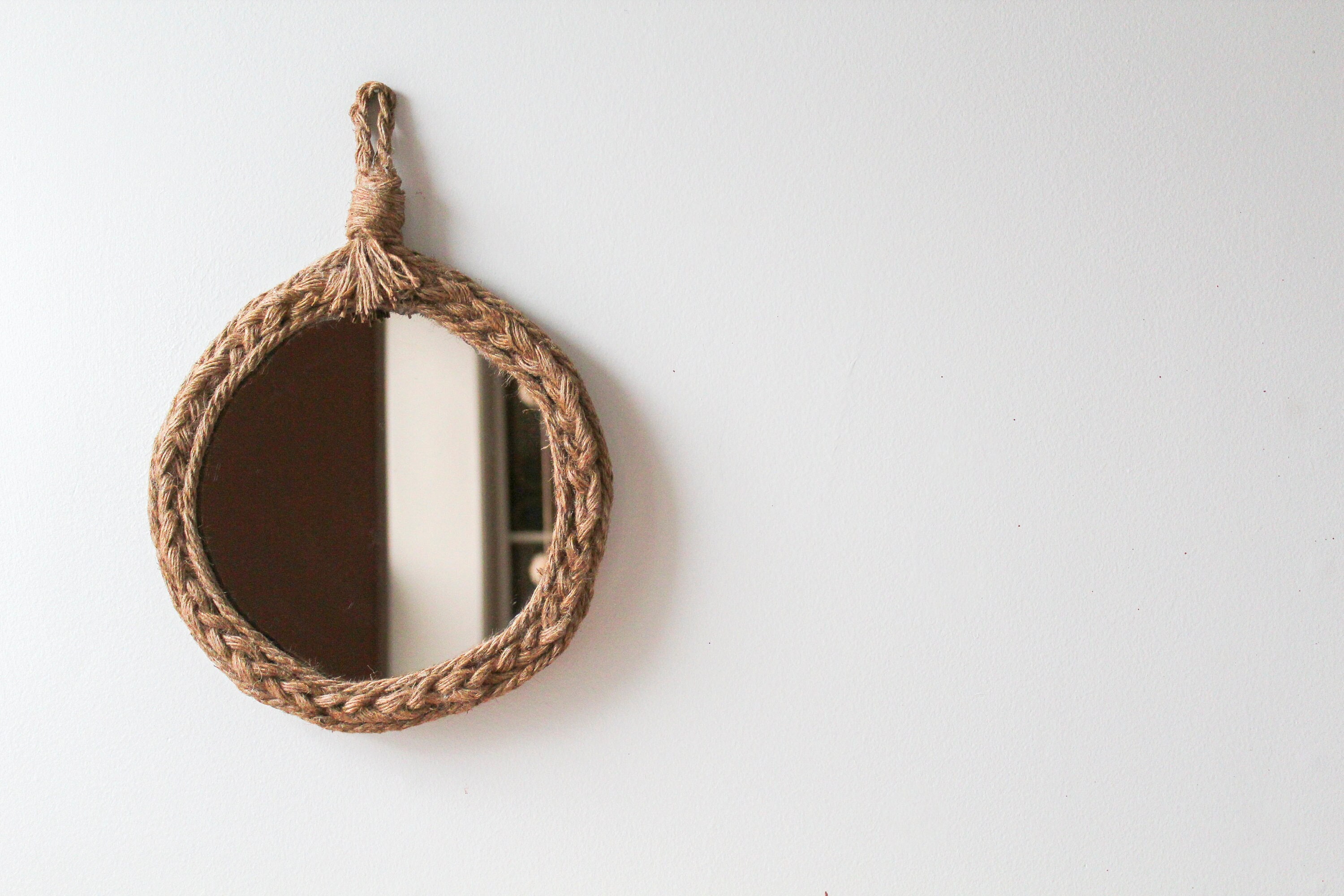 Nautical Coastal Round Rope Mirror Home Decor Wall Mirror Hanging Rope ...