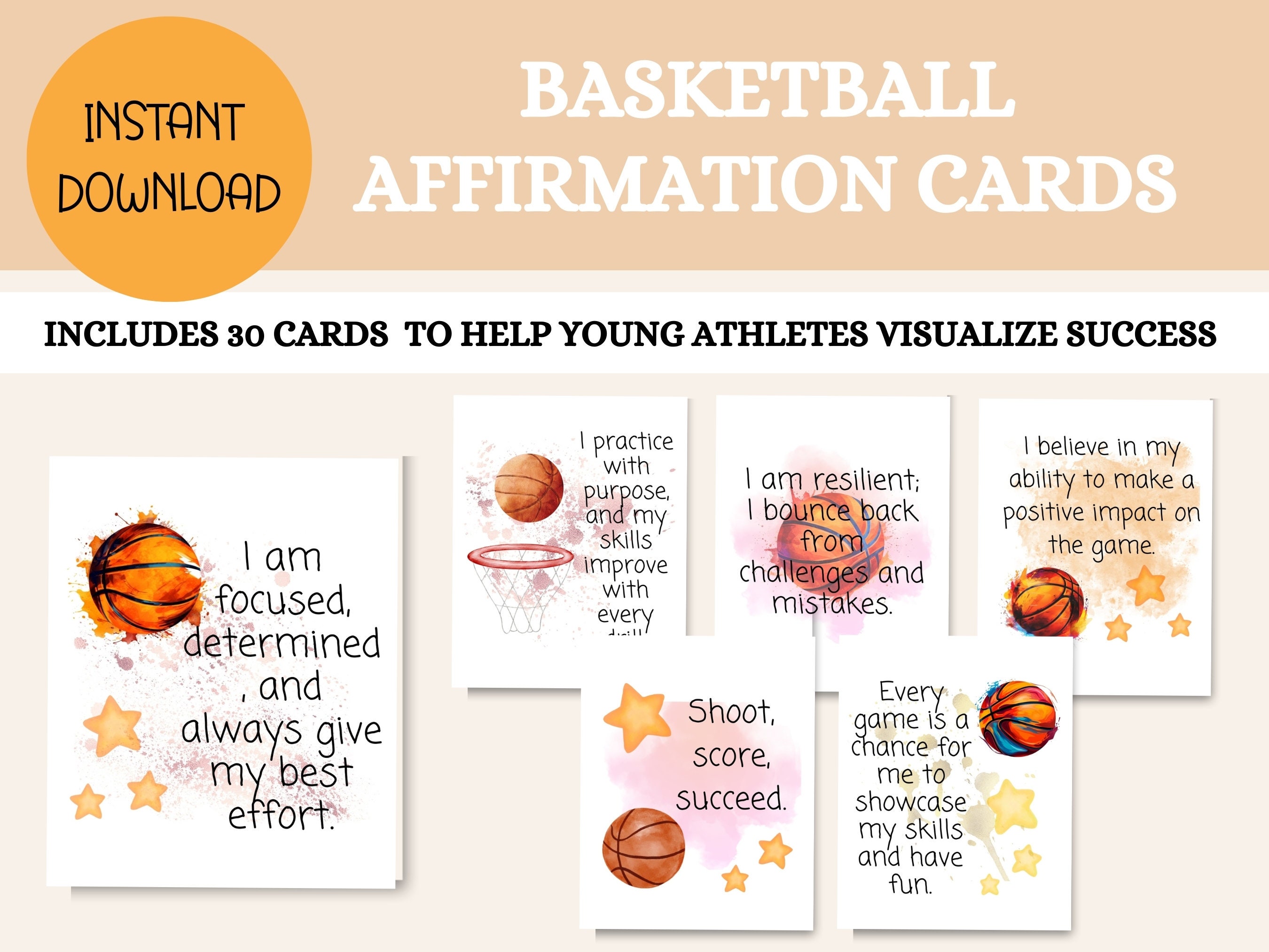 30 Printable Positive Affirmation Cards for Kids, Self Esteem ...