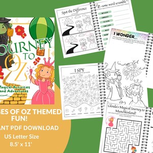 Wizard of Oz Kids Activity Book PDF, Printable Coloring Pages, Wicked ...