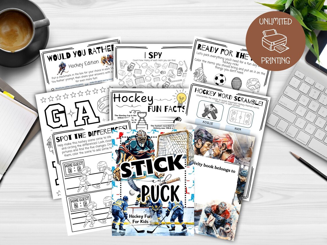 Ultimate Hockey Activity Bundle for Kids, Activity Pack, Travel ...