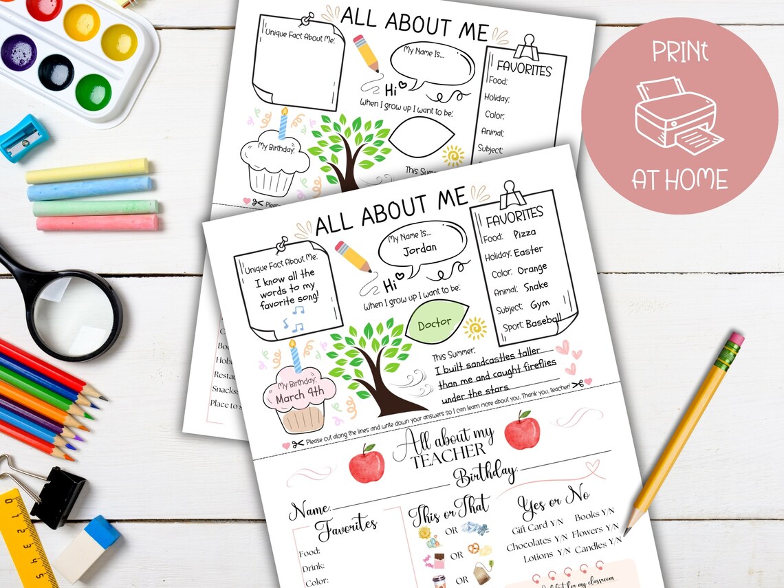 Printable Teacher Questionnaire, Getting to Know You Questionnaire ...