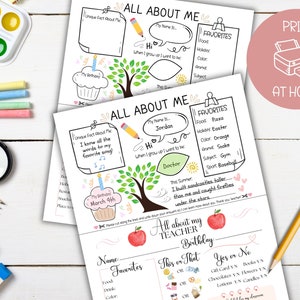 Printable Teacher Questionnaire, Getting to Know You Questionnaire ...