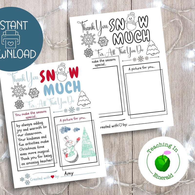 Thank You Snow Much - Etsy