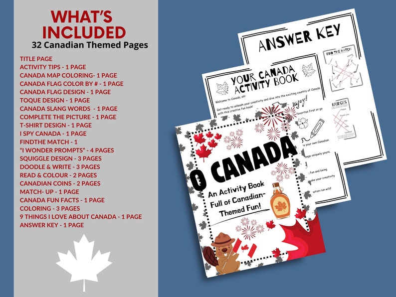 Canada Day Activity Bundle, Canada Day Printables, Canadian Worksheet ...