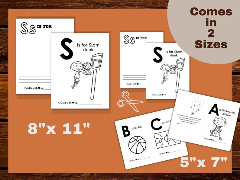 Basketball ABC Book Baby Shower, Alphabet Book Baby Shower, ABC ...