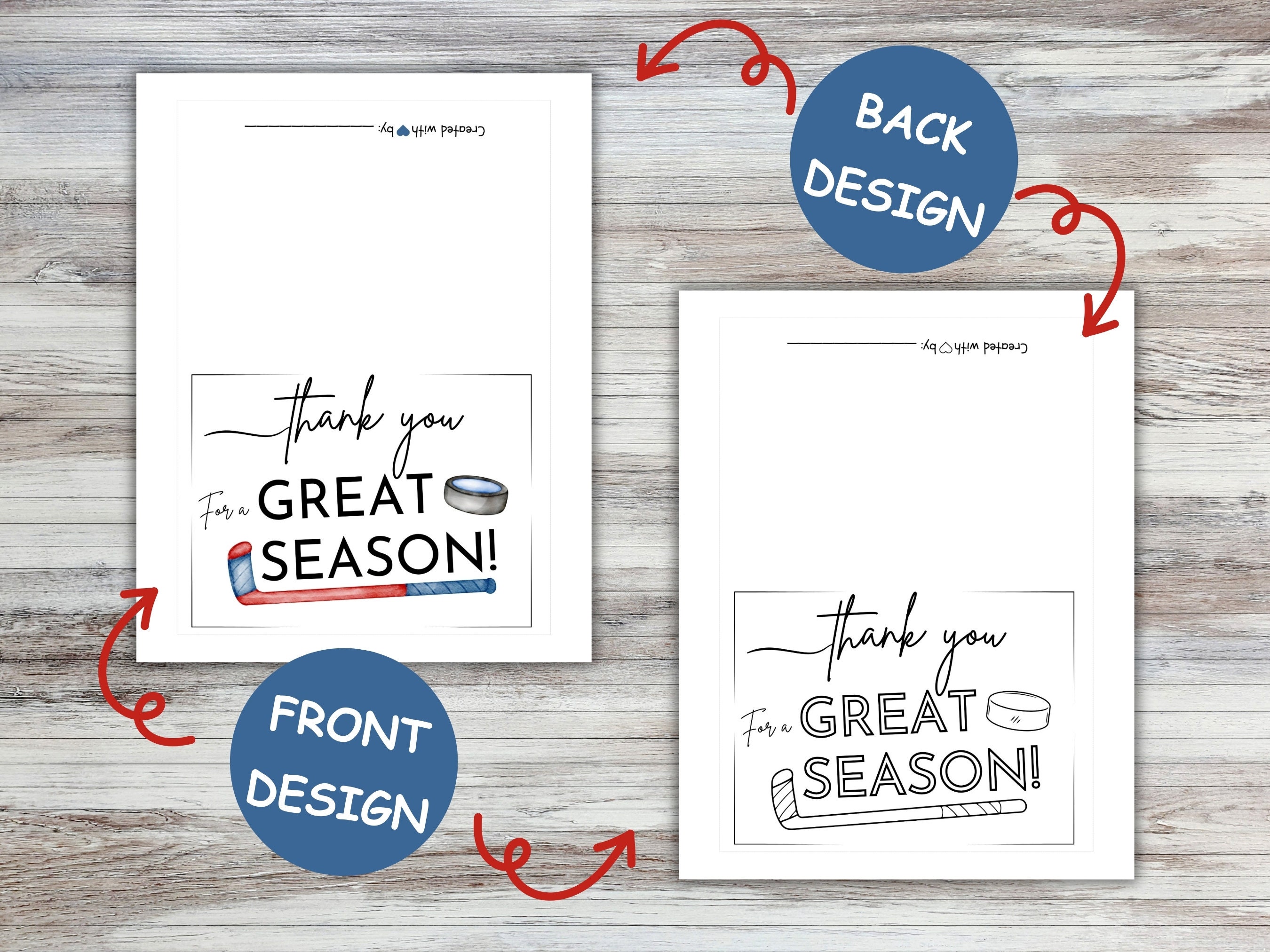 PRINTABLE Hockey Card, Coloring Coach Card, Thank You Coach, Coach ...