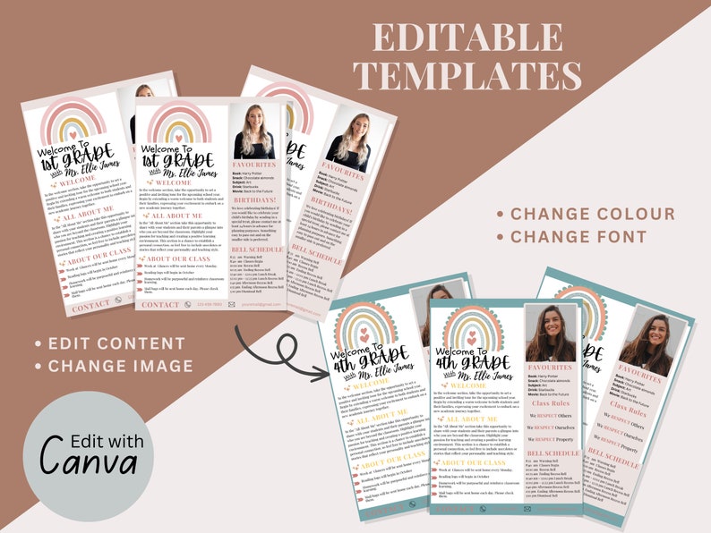 Class Snapshot One Page Meet the Teacher and Class Overview, Teacher ...