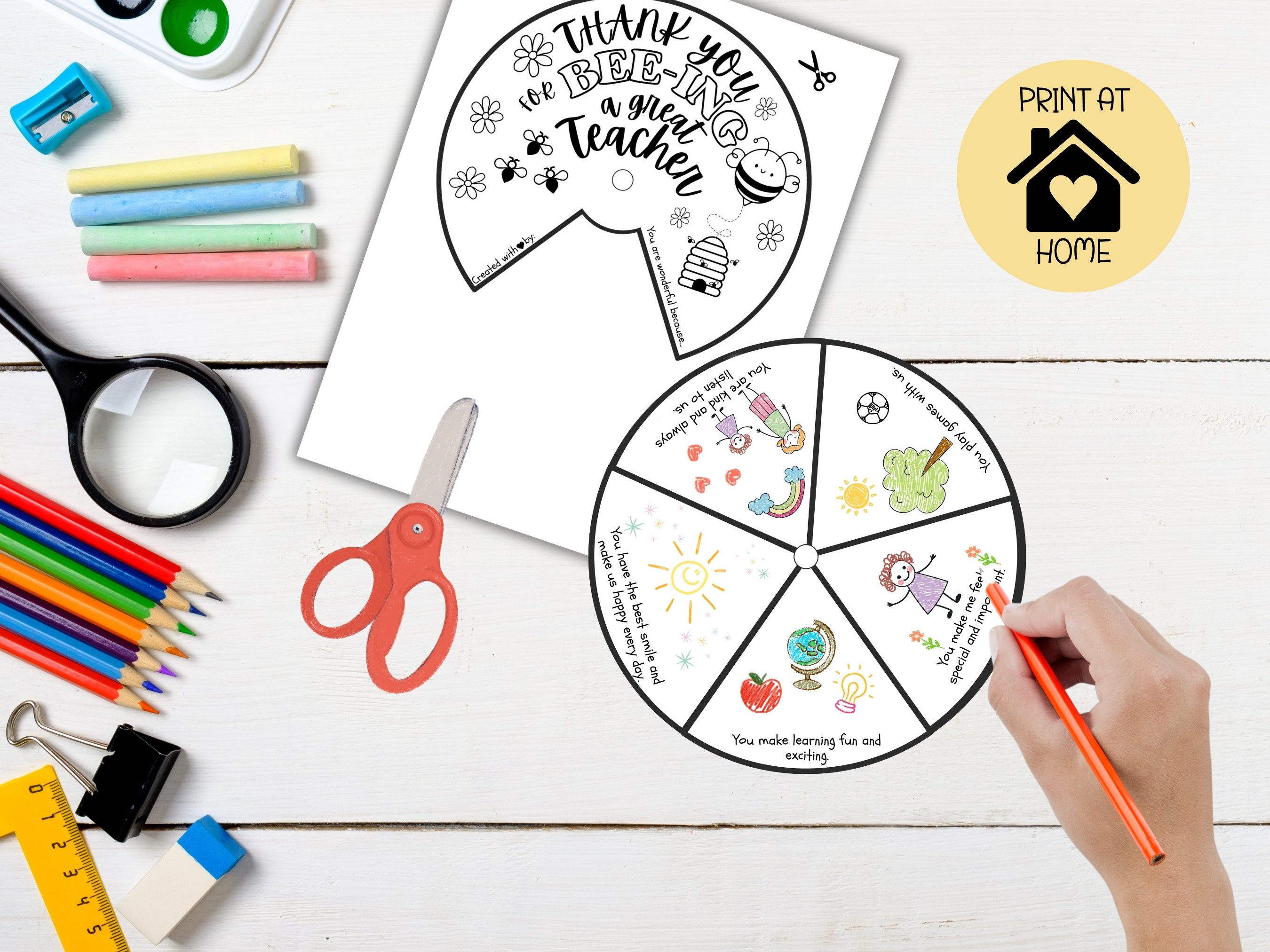 Teacher Appreciation Printable, Spinner Wheel, Teacher Appreciation ...