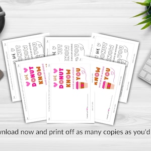 PRINTABLE Donut, Coloring Teacher Card, Thank You Teacher, Teacher ...
