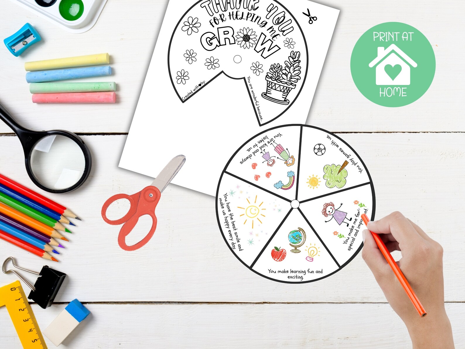 Teacher Appreciation Printable, Spinner Wheel, Teacher Appreciation ...