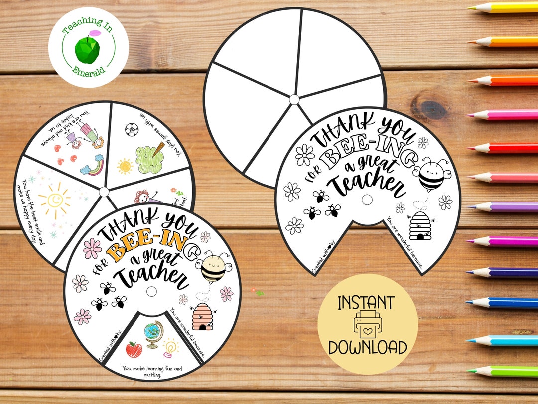 Teacher Appreciation Printable, Spinner Wheel, Teacher Appreciation ...