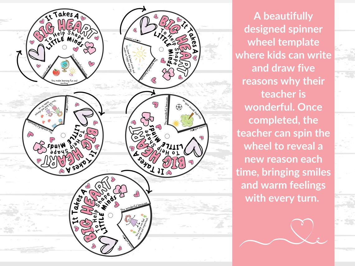 Teacher Appreciation Printable, Spinner Wheel, Teacher Appreciation ...